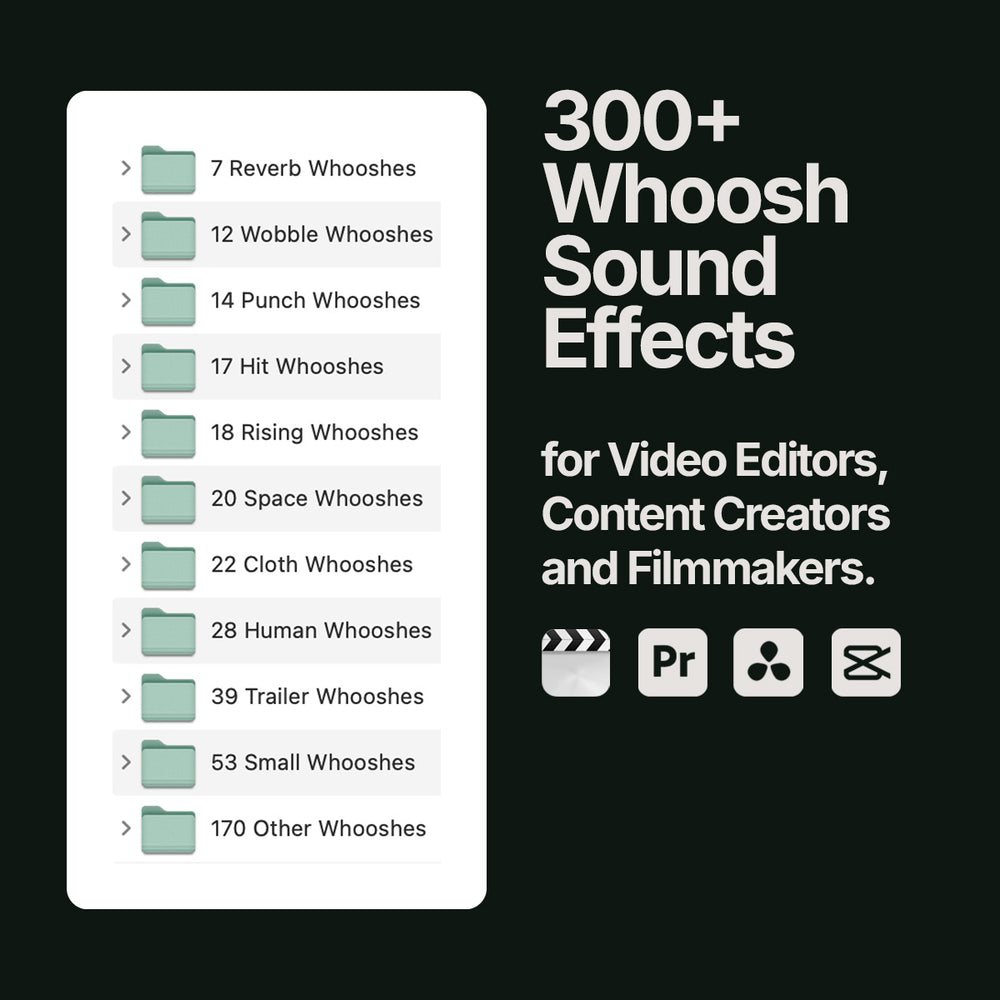 300+ FREE Whooshes Sound Effects – Cinematic SFX Pack for Filmmakers